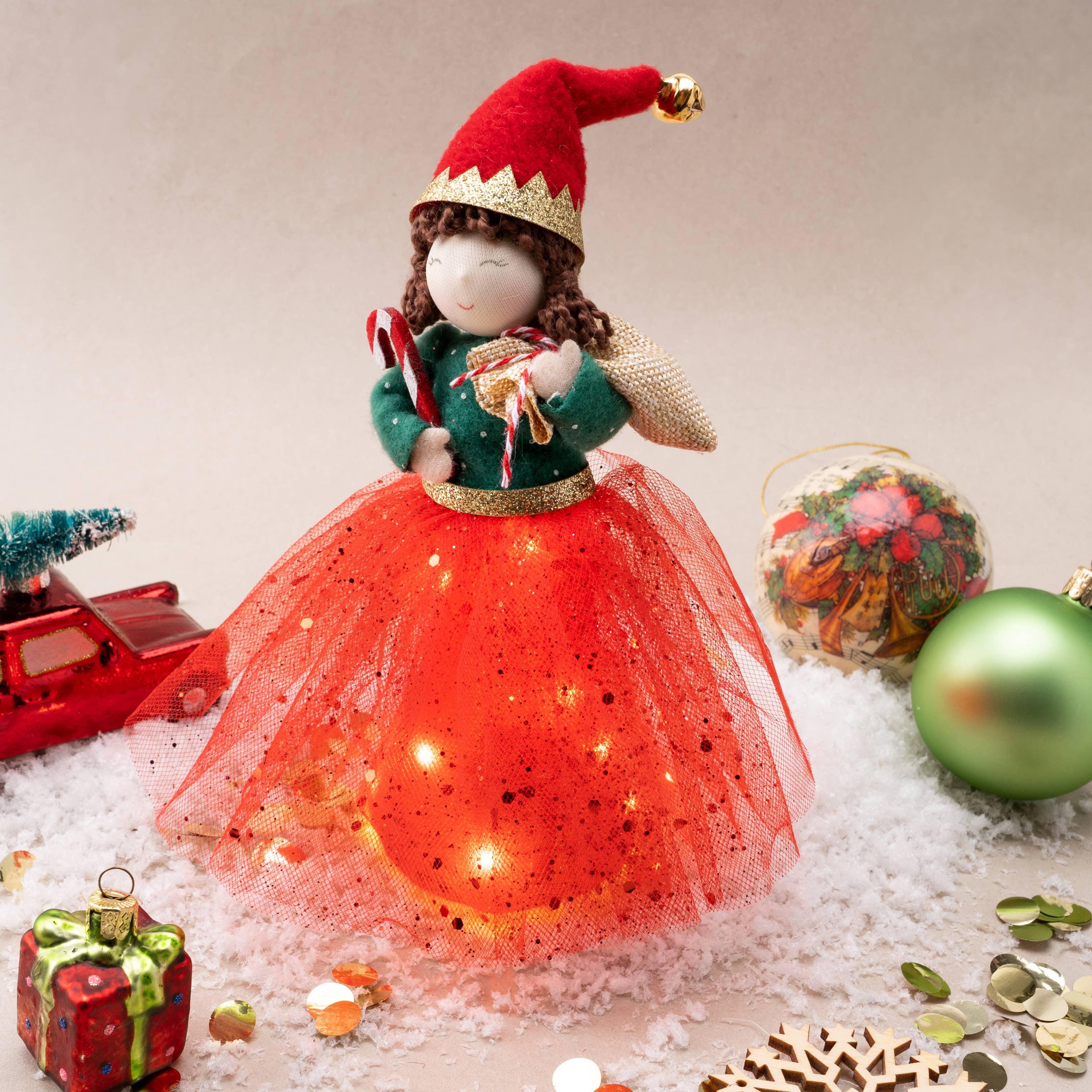 Christmas Elf Light Up Tree Topper 18 Cm – The Christmas Imaginarium
