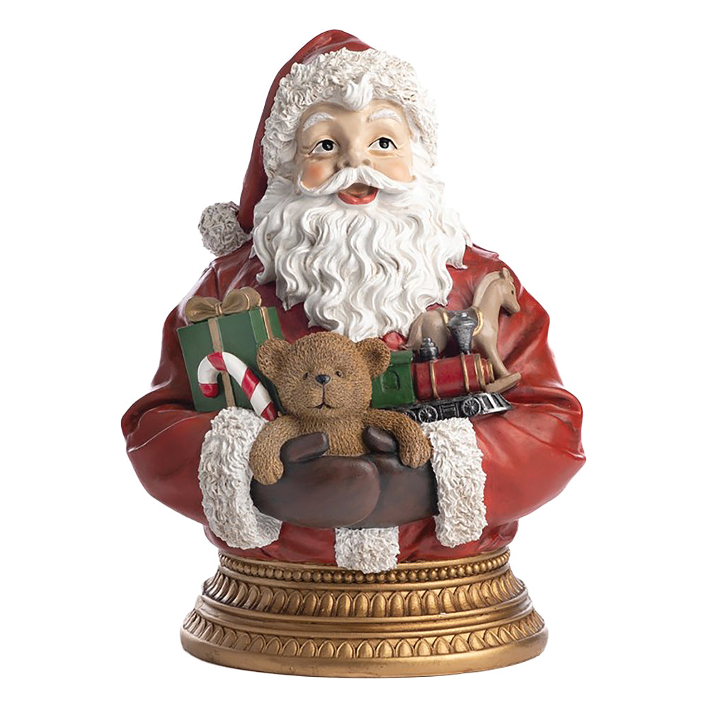 Wonderful Santa Bust Holding Toys 20cm Figurine – The Christmas Imaginarium