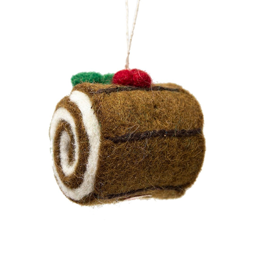 Felt Christmas Yule Log Ornament Tree Decoration – The Christmas ...