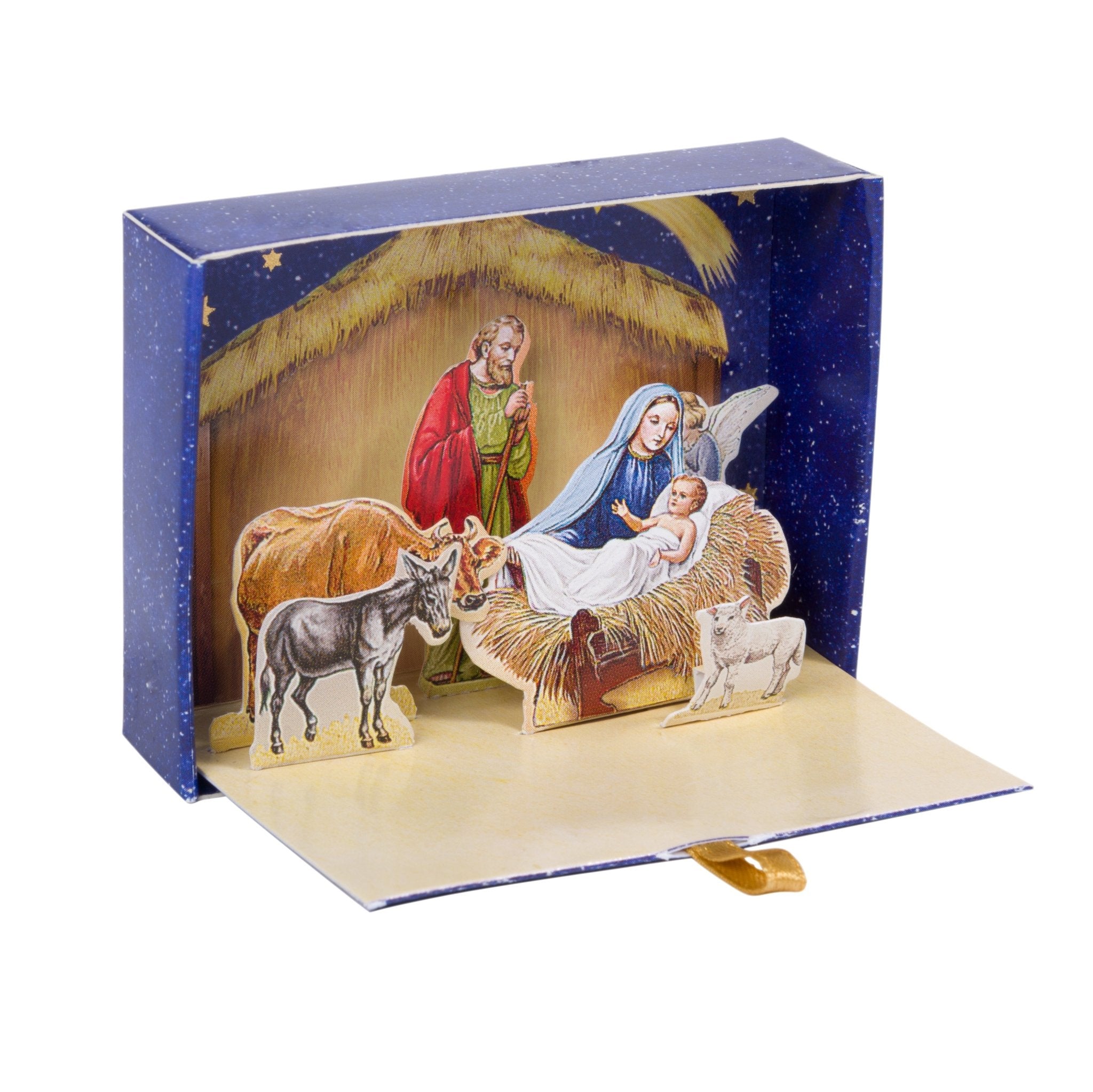 Miniature Pop Up Nativity Scene In A Printed Matchbox – The Christmas ...
